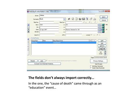 Ppt Importingexporting Gedcom Files Powerpoint Presentation Free