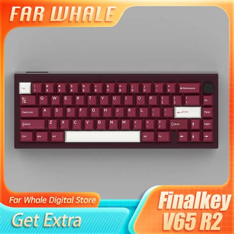 Finalkey V65 R2 Aluminum Keyboard Bluetooth Wired 65 Barebones 68 Keys Gasket Rgb Backlight Hot