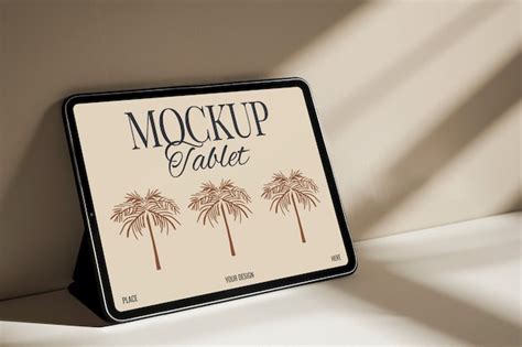 Natural Color Tablet Mockup Premium Ai Generated Psd