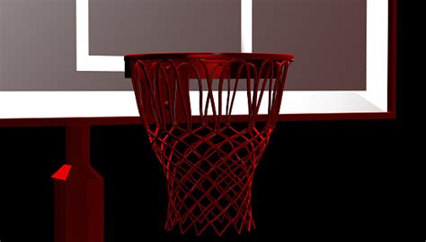 배경 3d 렌더링에 농구 고 난이도의 빨간 그물 골 스포츠 장비에 대한 스톡 사진 및 기타 이미지 골 스포츠 장비 공 스포츠 장비 농구 팀 스포츠 Istock