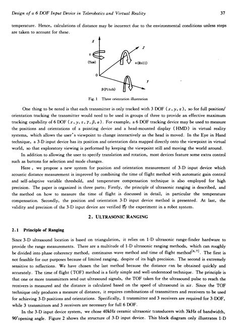 Solution Design Of A 6 Dof Input Device In Telerobotics And Virtual