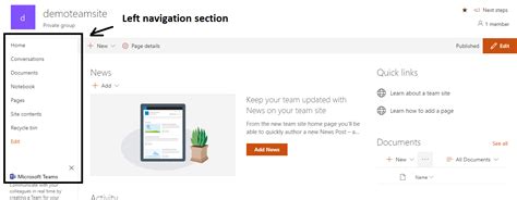 How To Hide The Left Navigation In Team Sites