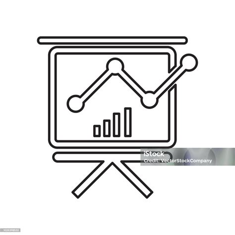프레 젠 테이 션 아이콘 벡터 기호와 기호 흰색 배경 프레 젠 테이 션 로고 개념에 고립 교사 교육 관련 직업에 대한 스톡 벡터 아트 및 기타 이미지 교사 교육 관련