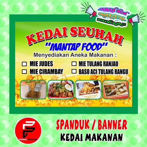Spanduk Banner Backdrop Kedai Makanan Banner Angkringan Spanduk The