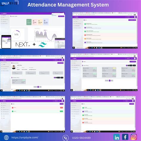 Snipbyte On Linkedin Advance Attendance Management System Built With Next Js Mongo Db Live