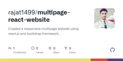 Github Rajat1499multipage React Website Created A Responsive Multipage Website Using React