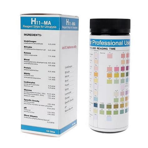 Urine Glucose Test Strips 100pcs Urine Sample Test Strip Dipstick 11