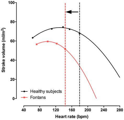 Stroke Volume Index Vs Heart Rate During Exercise In Fontan Patient Download Scientific