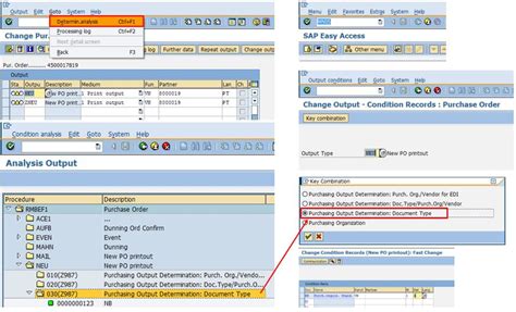 Solved Output Type For Message On A Purchase Order Not Lo Sap