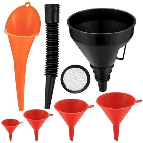 Amazon Com Pcs Automotive Funnels Set Wide Mouth Fuel Funnels Plastic Long Neck Oil Funnels