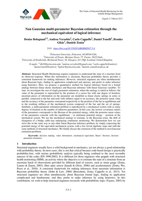 Pdf Non Gaussian Multi Parameter Bayesian Estimation Through The