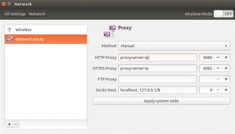 How To Configure Proxy On Ubuntu Settings Options