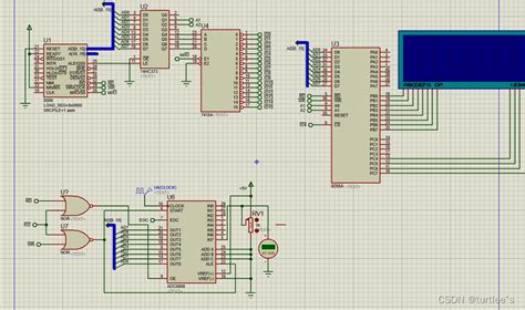 《汇编与接口技术》实验六 Adc0809中808608088255电路adc0809的io接口电路用并行扩展的设计电路 Csdn博客
