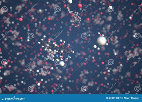 Doxycycline Molecule Structural Chemical Formula Ball And Stick Model Isolated Image Broad