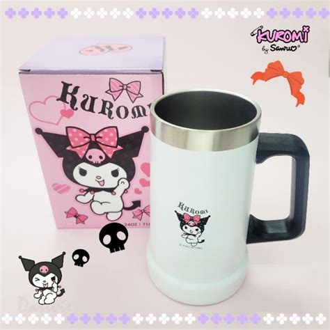 不鏽鋼啤酒杯白 庫洛米kuromi 三麗鷗sanrio 蝦皮購物