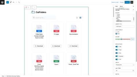 How To Create A Simple File List In Wordpress With Catfolders Document