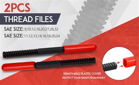 Yeshma 42pcs Universal Thread Chaser Set Thread Restorer Kit Includes 19 Rethreading