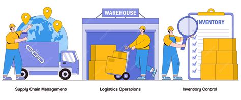 Premium Vector Supply Chain Management Logistics Operations Inventory