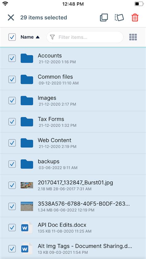 Delete Move Copy Or Rename Ios Data Filecloud Docs Server