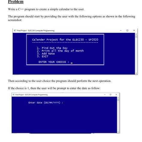 Problem Write A C Program To Create A Simple Chegg Com