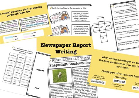 Newspaper Report Writing Unit Years 3 And 4 Teaching Resources