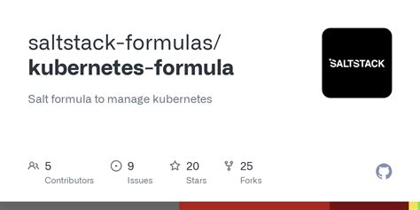 github saltstack formulas kubernetes formula salt formula to manage