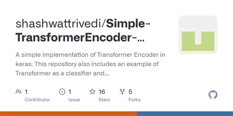 Simple Transformerencoder Kerasmasktransformerencoderpy At Master · Shashwattrivedisimple