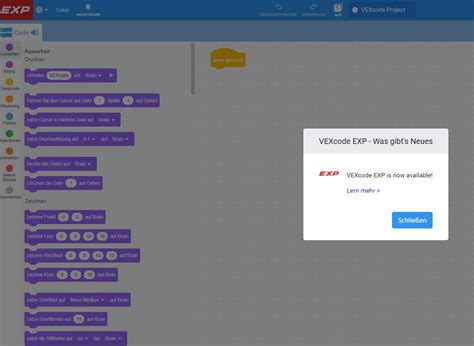 Web Based Vexcode Exp Rrobot