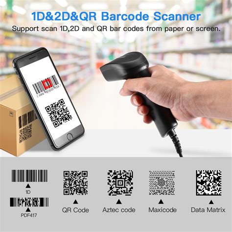 1D 2D QR Wired Barcode Scanner Bar Code Reader For Computer Desktop Laptop Shopee Philippines