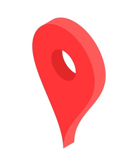 Premium Vector Red Map Pin Location Pointer Minimalist 3d Icon Vector