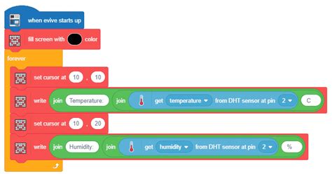 Using The DHT Humidity And Temperature Sensor With Evive And PictoBlox