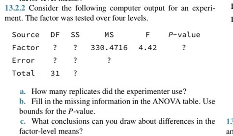 Solved 1 13 2 2 Consider The Following Computer Output For Chegg