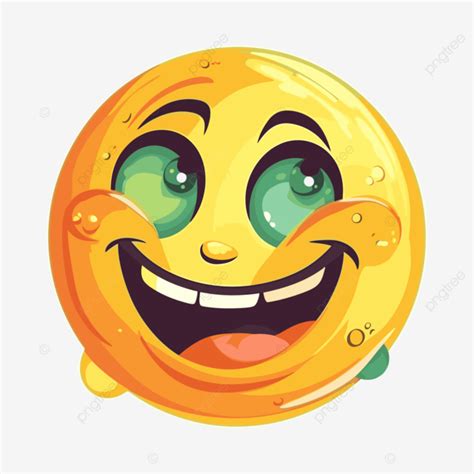 可愛的笑臉 向量 貼紙剪貼畫咧著嘴笑表情符號與大笑眼的模因卡通 貼紙 剪貼畫向量圖案素材免費下載，png，eps和ai素材下載