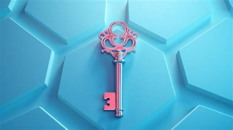 Premium Photo Key On Transparent Background D Rendering