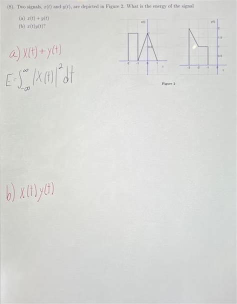 8 two signals x t and y t are depicted in