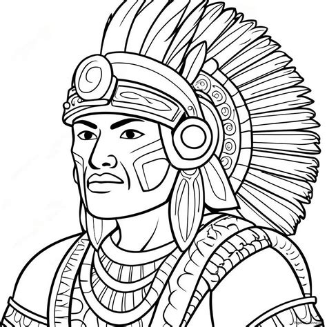 Mayan Warrior Coloring Page 28424 22935