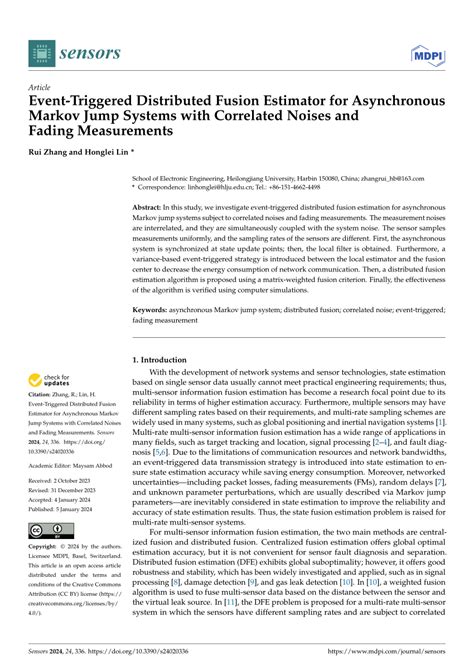 Pdf Event Triggered Distributed Fusion Estimator For Asynchronous Markov Jump Systems With