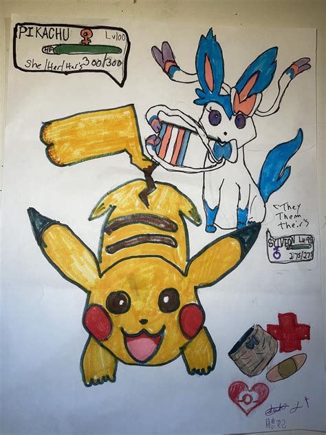 Trans Pikachu And Non Binary Supportive Shiny Sylvion Art Rlgbt