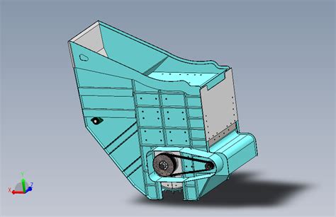 挖掘机铲斗型破碎筛分一体机solidworks 模型图纸下载 懒石网