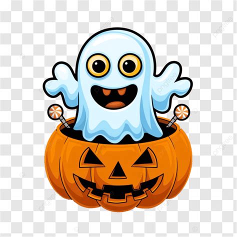 A White Ghost Peep From Halloween With Large Eyes And Wide Grin