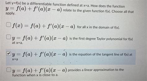 solved let y f x be a differentiable function defined at