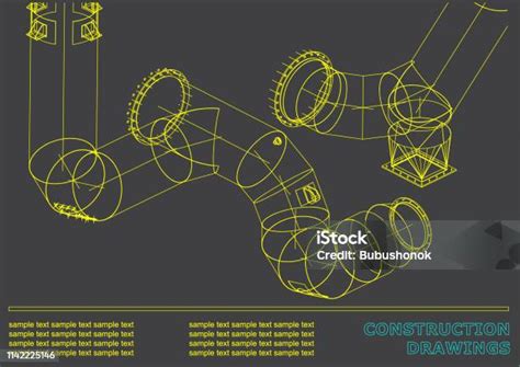 강철 구조물의 도면 파이프 및 파이프 강철 구조물의 3d 청사진 가리기에 대한 스톡 벡터 아트 및 기타 이미지 가리기 건설 프레임 건축 Istock
