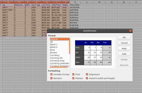 create a custom autoformat style librecalc english ask libreoffice