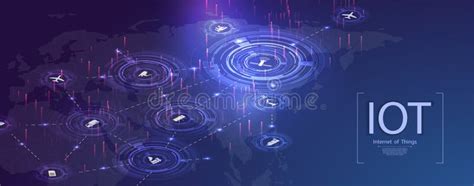 Internet Of Things IOT Devices And Concepts Stock Vector Illustration Of Artificial Industry