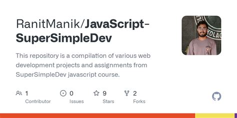 github ranitmanik javascript supersimpledev this repository is a