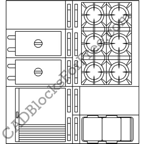 Catering Cooker Free AutoCAD Block In DWG