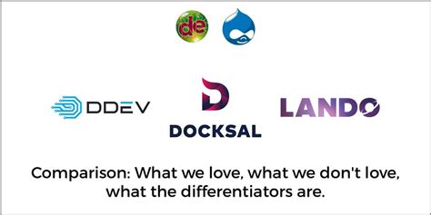 comparing and contrasting ddev docksal and lando r drupal