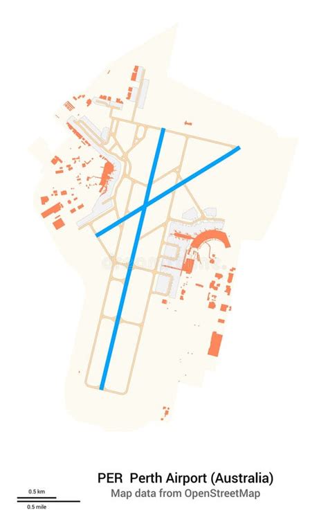 Map Of Perth Airport Iata Code Per Stock Illustration Illustration