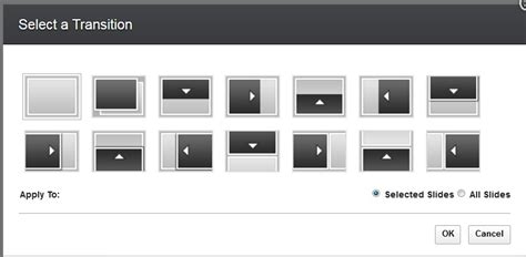 Applying Transitions Between Slides