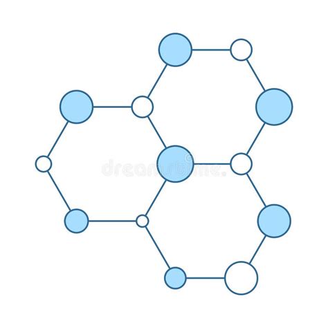Icon Of Chemistry Hexa Connection Stock Vector Illustration Of